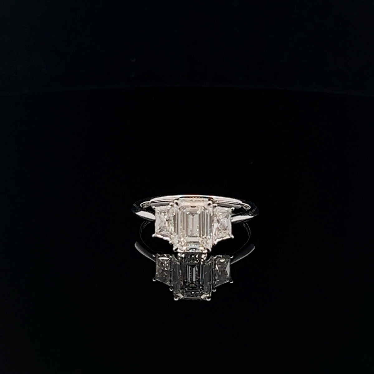 Emerald Cut 3 Stone Diamond Ring – STARDUST DIAMONDS